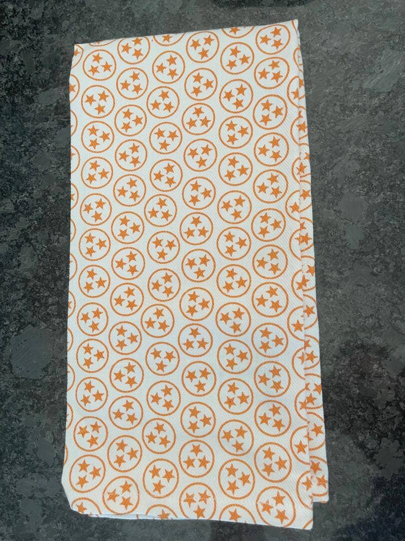 Orange Tri Star Tennessee Tea Towel – TownsendMercantileCo